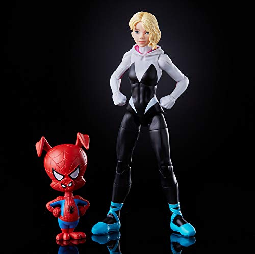 Spider-Man Hasbro Marvel Legends Series Into The Spider-Verse Gwen Stacy 6-inch Collectible Action Figure Toy, with Spider-Ham Mini-Figure