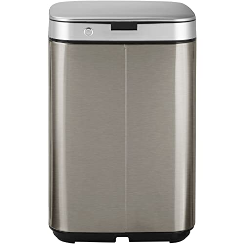 Hanover 10-Liter / 2.6-Gallon Stainless Steel 10 Liter-2.6 Gallon Home and Kitchen | Fingerprint Smudge Resistant | Soft Close | Sensor Lid | Carbon Odor Control, 10L Trash Can 1