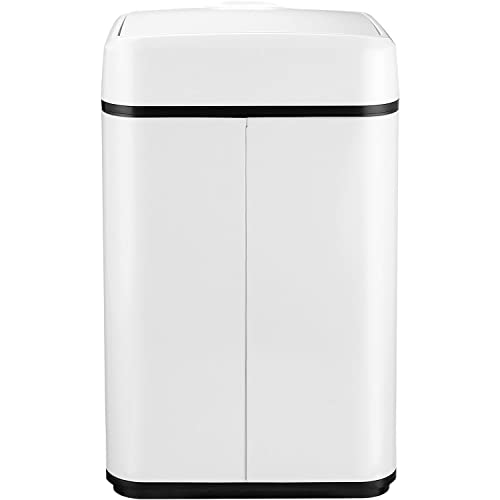 Hanover 12-Liter / 3.2-Gallon White 12 Liter / 3.2 Gallon Hands Free Garbage Bin, Fingerprint Resistant, Soft Close, Sensor Lid, 12L Trash Can 2