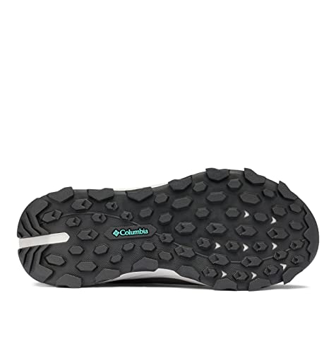 Columbia Women's Hatana Max Outdry Hiking Shoe, Dark Grey/Electric Turquoise, 6.5 Wide