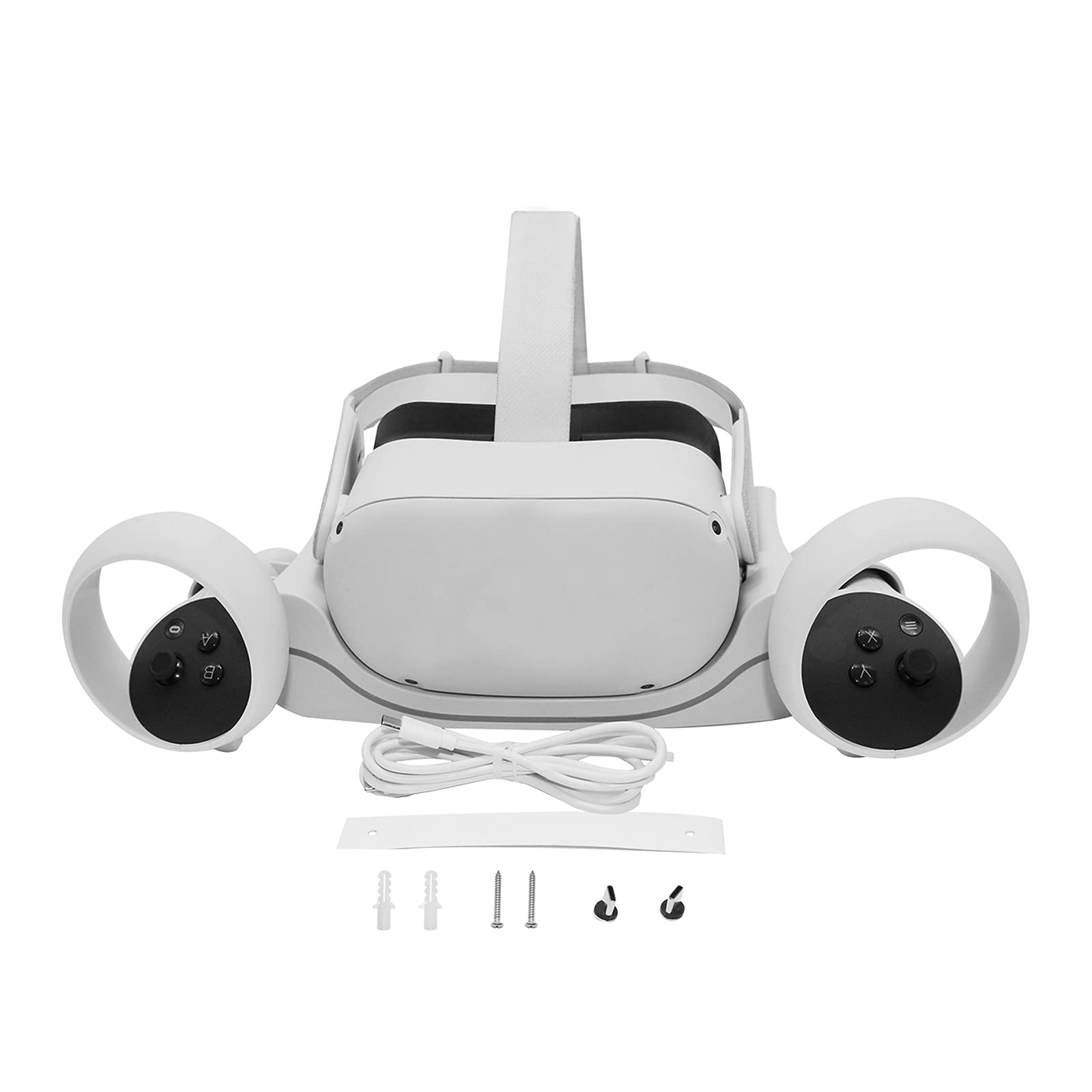 Charge Station VR Wall Mount Storage Stand Hook Storage Magnetic Charge for Quest 2 VR Headset Controllers