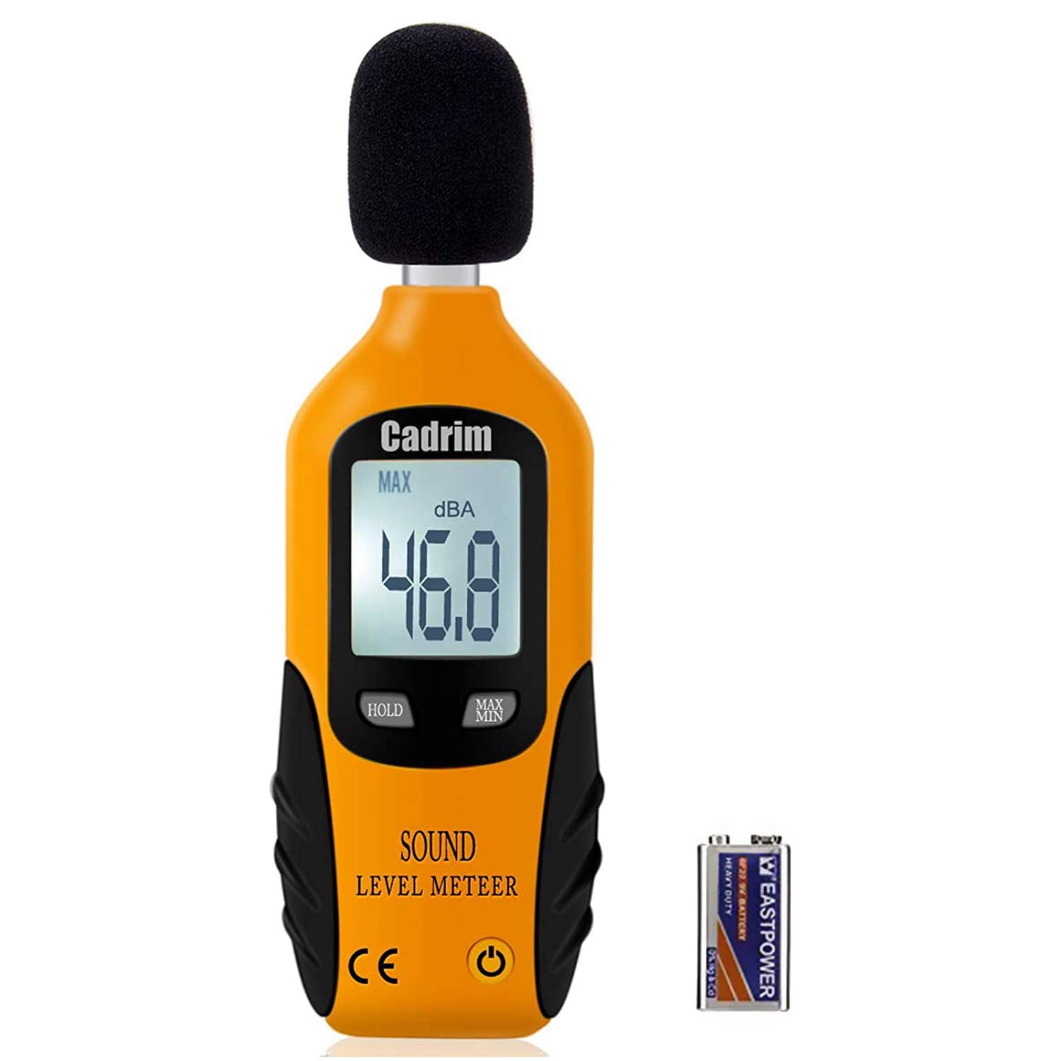 Cadrim Decibel Meter - Digital Sound Level Meter, Self-Calibration Decibel Reader, Noise Meter with LCD Display Measurement Range 40-130 dB spl Meter (Battery Included)…