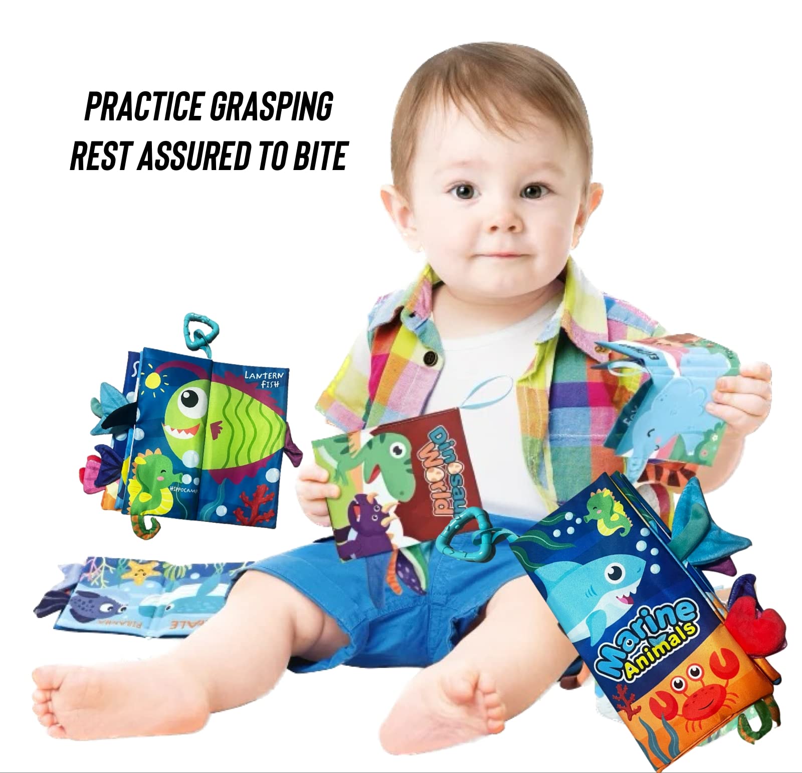 Cloth Books for Babies, Sensory Tactile Books for Babies and Toddlers, Early Interactive Development Toys for Boys and Girls