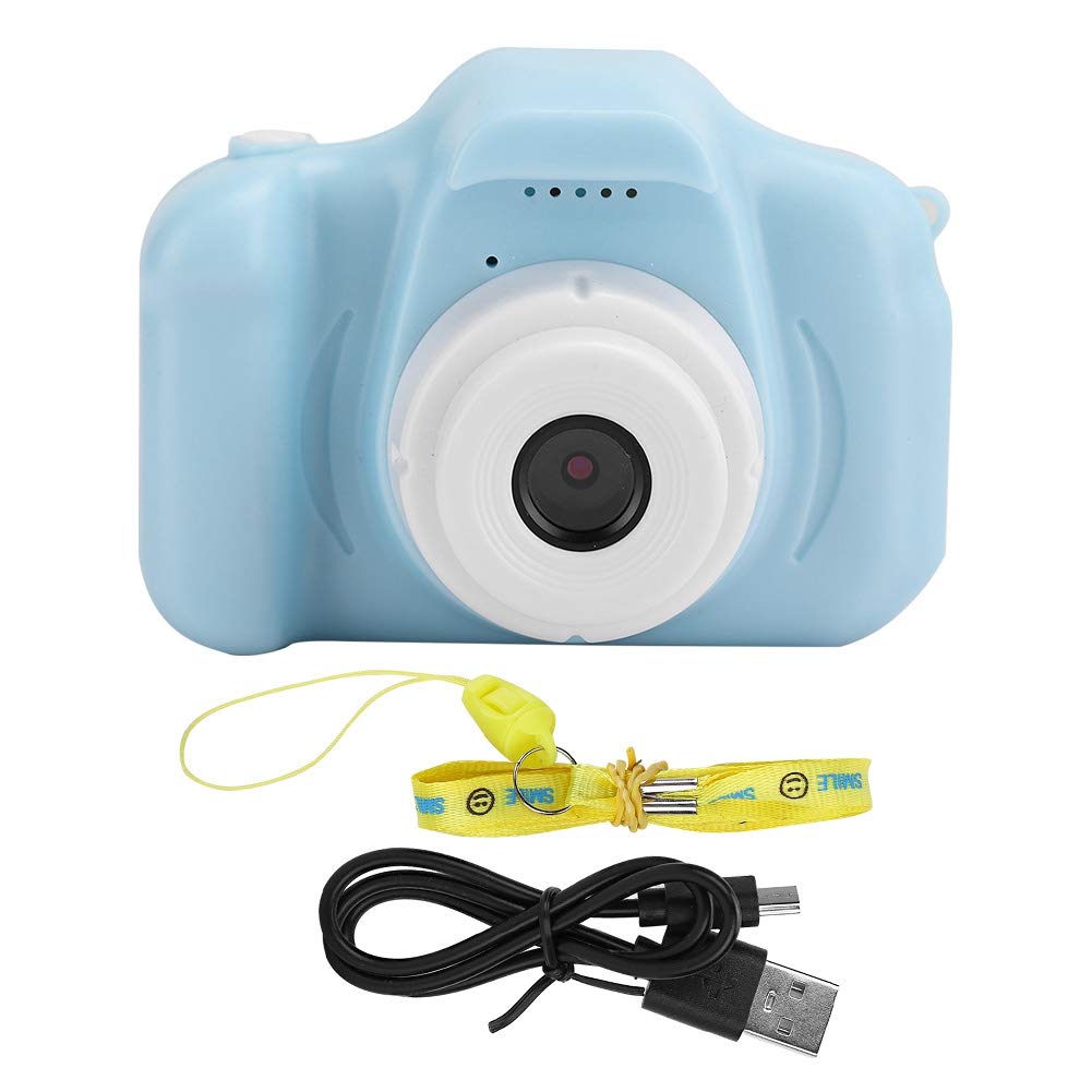 Children Digital Video Camera, 2 Inch 1080P Portable Camera for Kids, Simple Operation Mini Camera Girls Toys (Blue - General Clear Version)