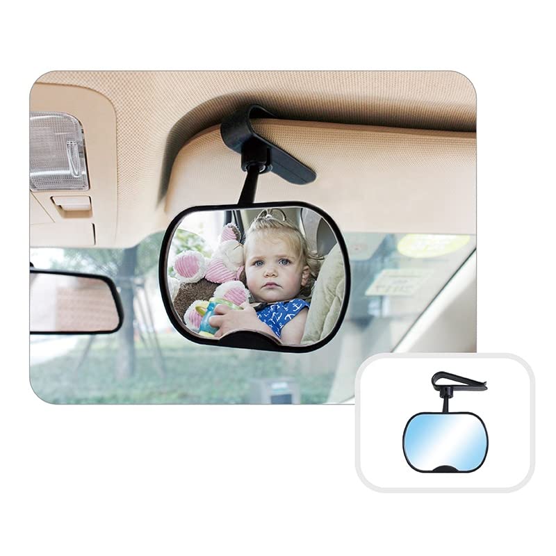 DEAR MIA LITTLE LIZ | Baby Rearview Mirror | Safety Mirror | Rear Seat Use | With Suction Base and Clamp | Mini