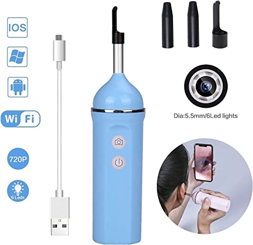 EYEARN Ear Wax Removal Endoscope Otoscope, USB Otoscope with 6 Adjustable LED,3.9mm Inspection Camera, You can See it Better from a Small Distance