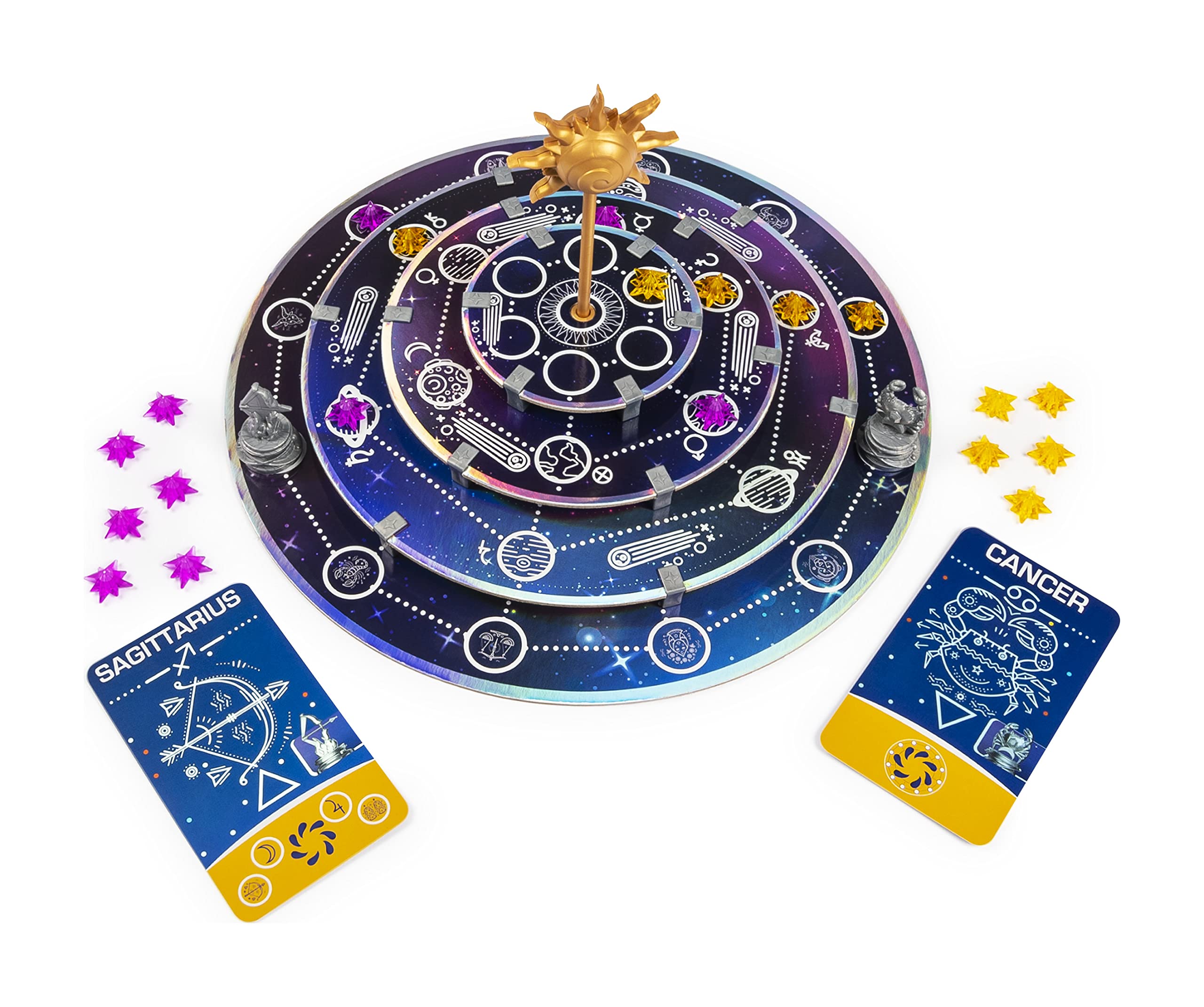 SPIN MASTER GAMES Spin Master Zodiac Clash, Strategic 3D Solar System Board Game, for 2 or 4 Players Aged 8 and Up