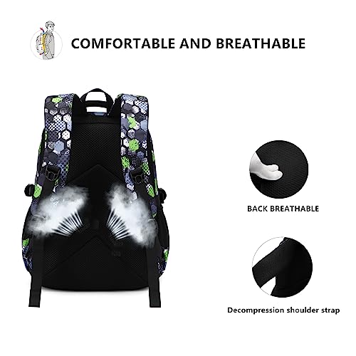 Lmwzh Backpack For Boys Elementary School Bags Kids Bookbag Waterproof Lightweight Durable Green (2023 Model)
