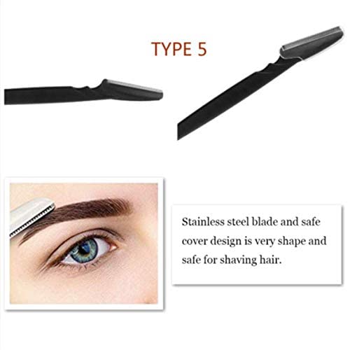Eyebrow Razor for Women, 5PCS Multipurpose Exfoliating Dermaplaning Tools and Facial Razor with Precision Cover,Safety Beauty Knife for Man and Women