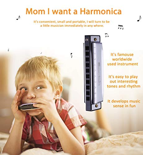 Smarkids Wooden Xylophone for Kids & Harmonica Set - Professional Kids Musical Instruments Set Percussion Instruments with Mallets Award Winning Preschool Learning Musical Toys Birthday Gifts