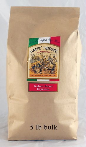 Caffe Trieste Superb Coffees Italian Roast Espresso coffee 5 pound, 12 ounces