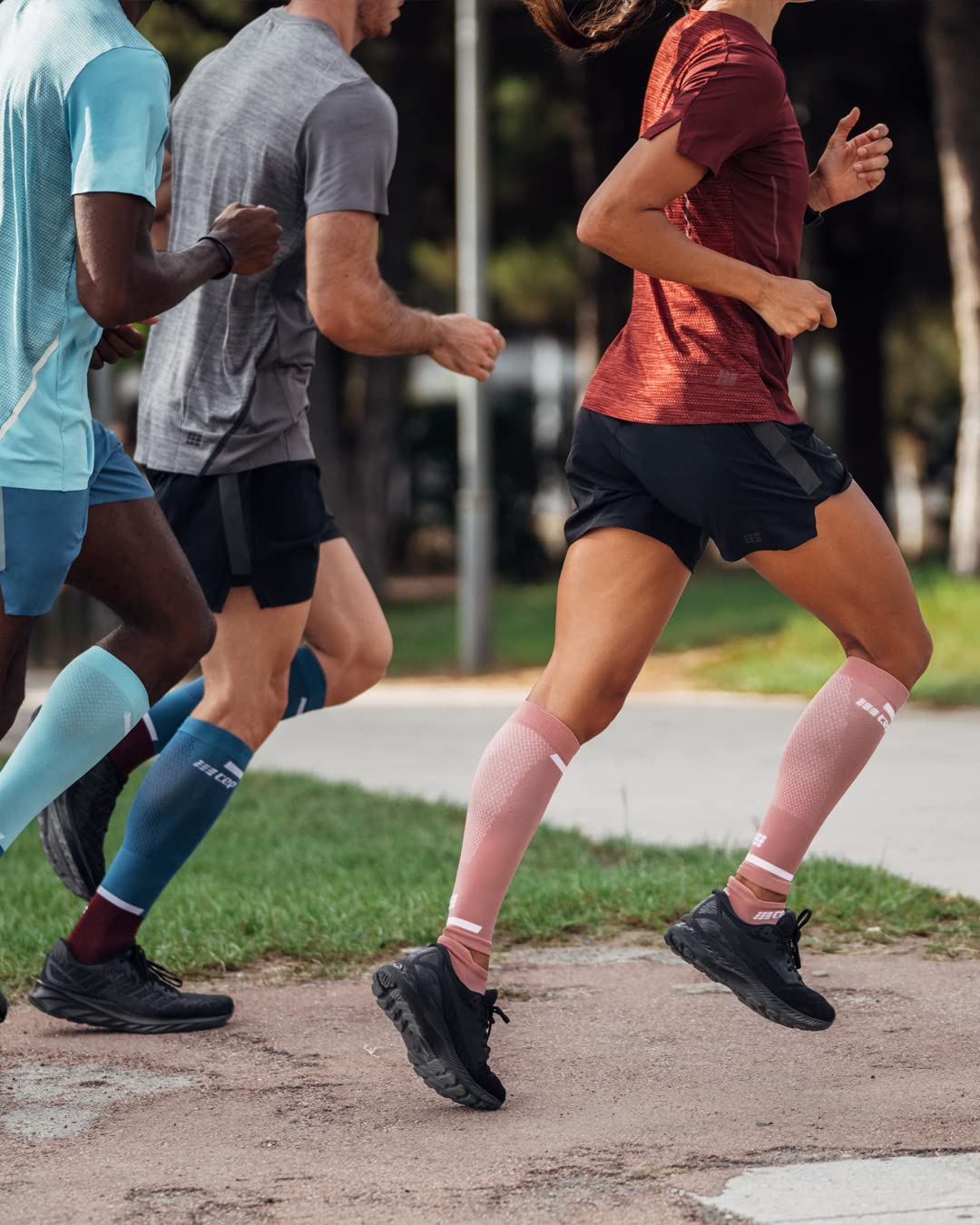 CEP Men's Tall Running Compression Socks 4.0 | Athletic Long Performance Socks, Black, Men, IV