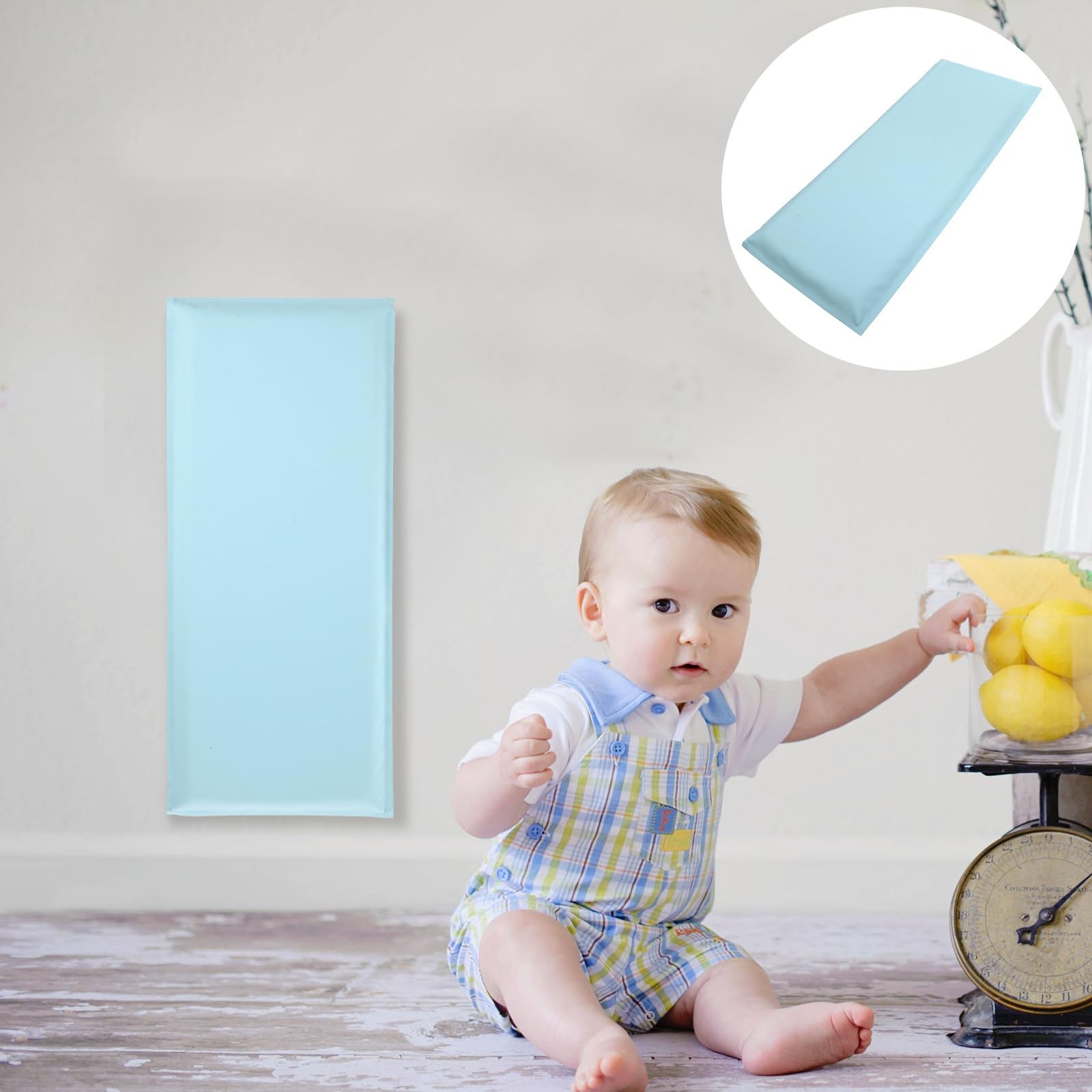 DECHOUS 3D Anti-Collision Wall Padding for Kids, 5Pcs Upholstered Wall Panels, Peel and Stick Headboard Panels Nursery Playroom Soft Wall Padded for Kids Room Wall Protection