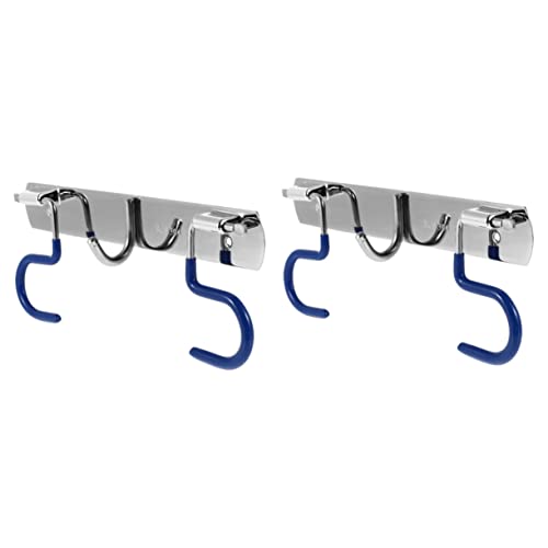 CUBTOL 2pcs Mop Holder Wall Mounted Hooks Wall Hanging Hooks Metal s Hooks Broom Holder Wall Mount Utensil Hanging Rack Mops Rakes Holder Mop Steel S-Type Hook Mop S-Type Hook Holder Tool