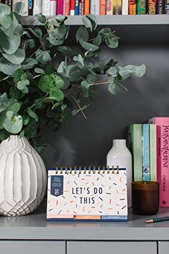 Busy B Week & Month Planner - undated calendar with built-in stand and birthdays section, Sprinkle