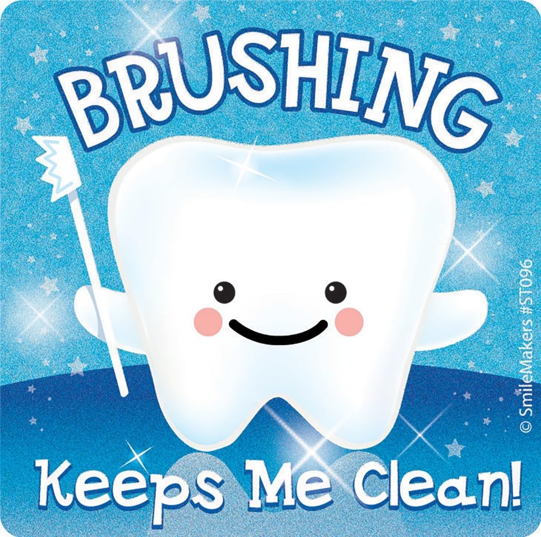 SmileMakers Glitter Teeth Stickers - Prizes and Giveaways - 75 per Pack