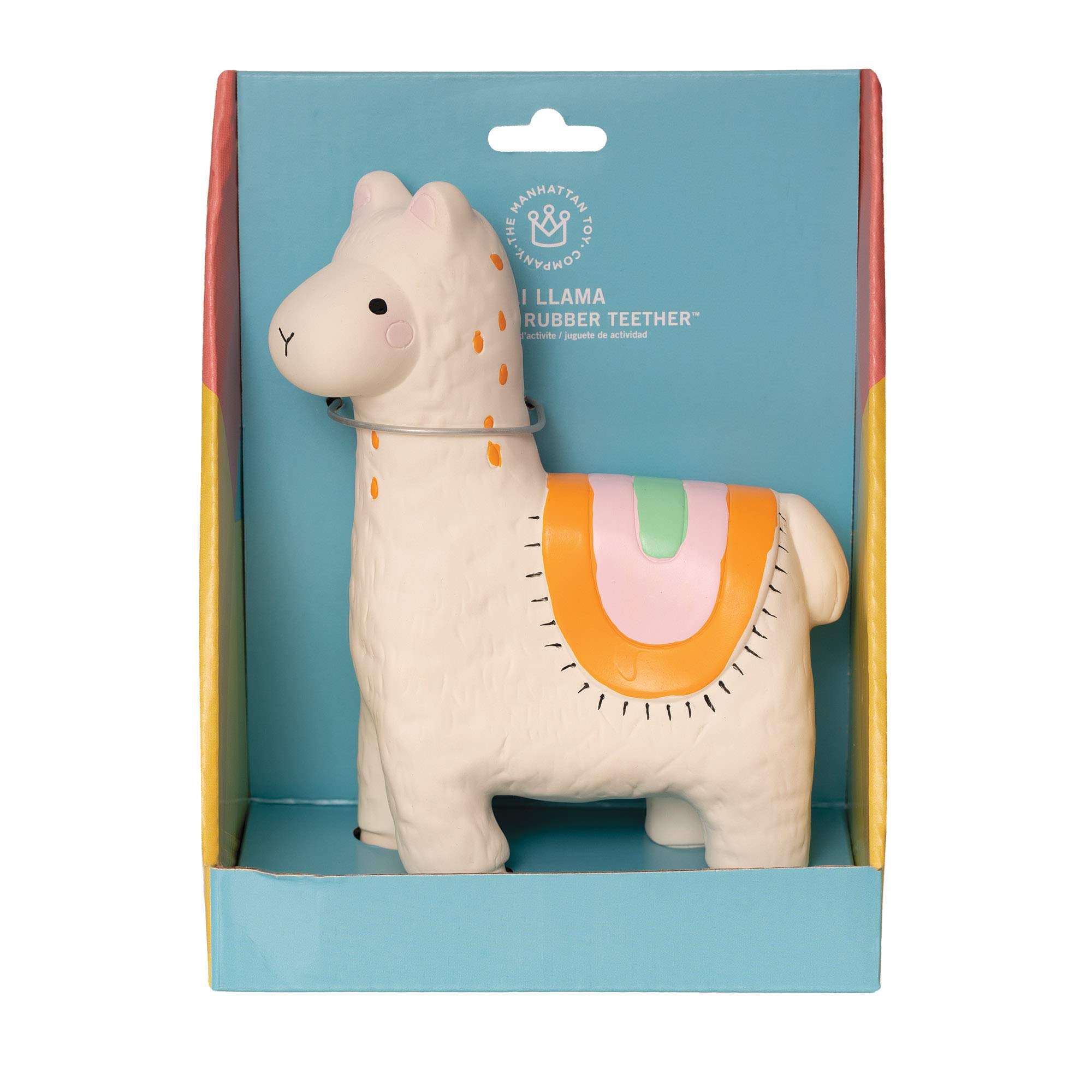 Manhattan Toy Fruity Paws Lili Llama 100% Natural Rubber Baby Teether Toy Multi