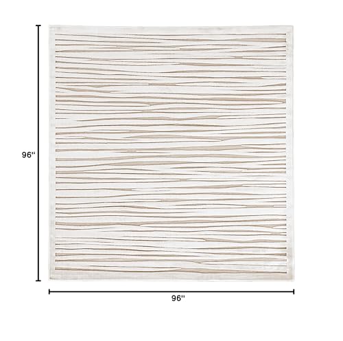 Jaipur Living Soft 8x8 Square Area Rug, Abstract, White/Ivory