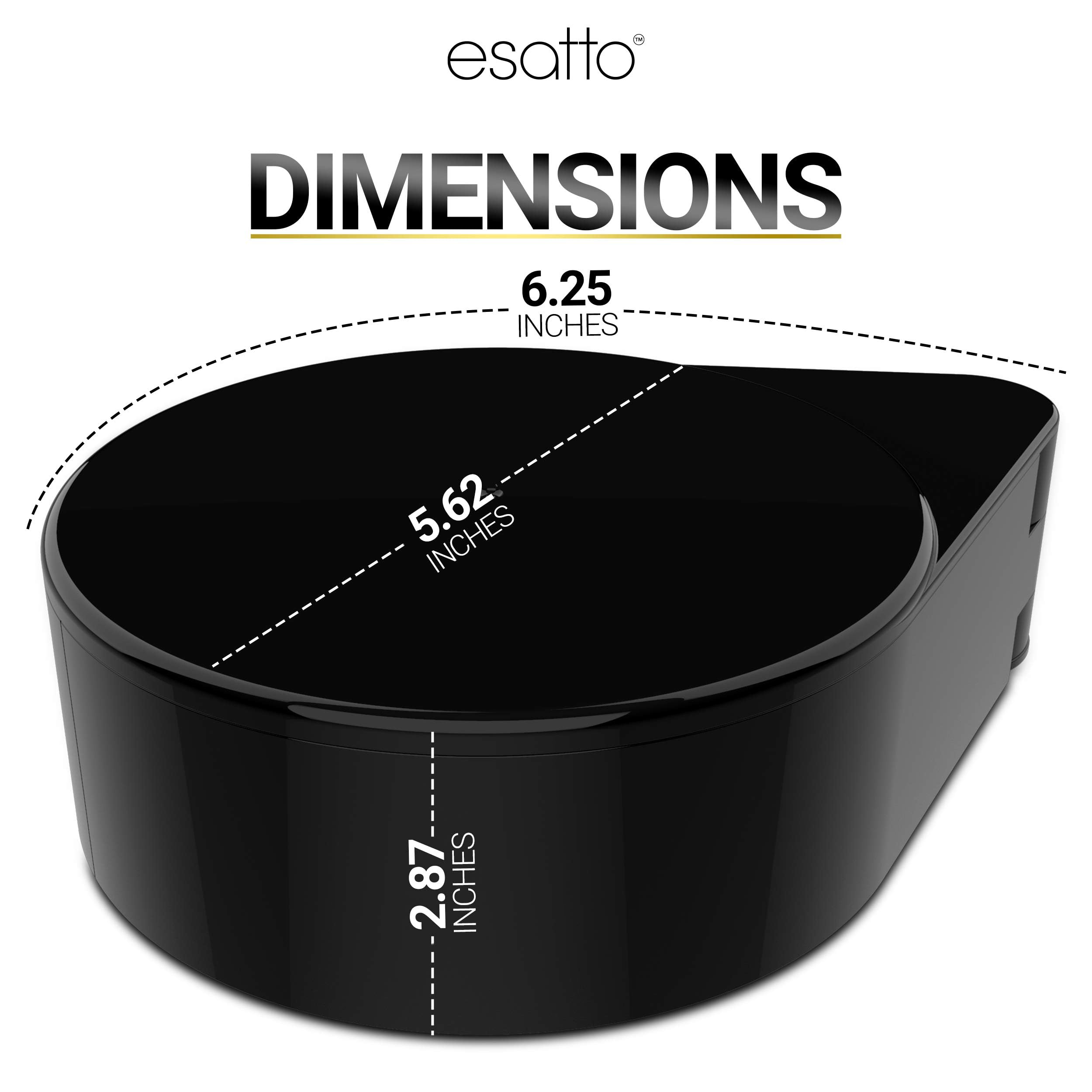 Esatto Glass Salt Rimmer 3 Tier for Margarita Tray and Cocktail, White with 2 Extra Sponge’s + 3 Pourers – Apply Salt, Sugar, and Lime Juice for Better Drinks and Efficient Drink Preparation
