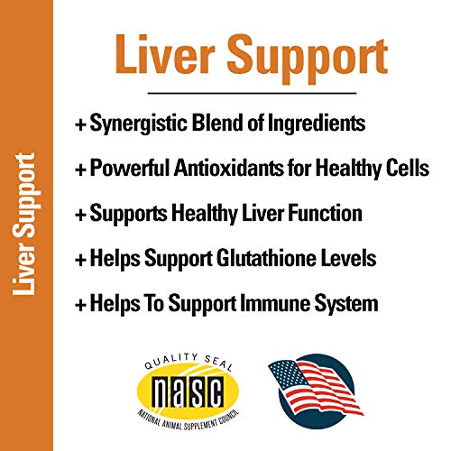 Vet Classics Liver Support Pet Health Supplement for Dogs, Cats β Liver Functions β B-Vitamins, Glutathione, Milk Thistle β Soft Tablets, Chews β 60 Soft Chews