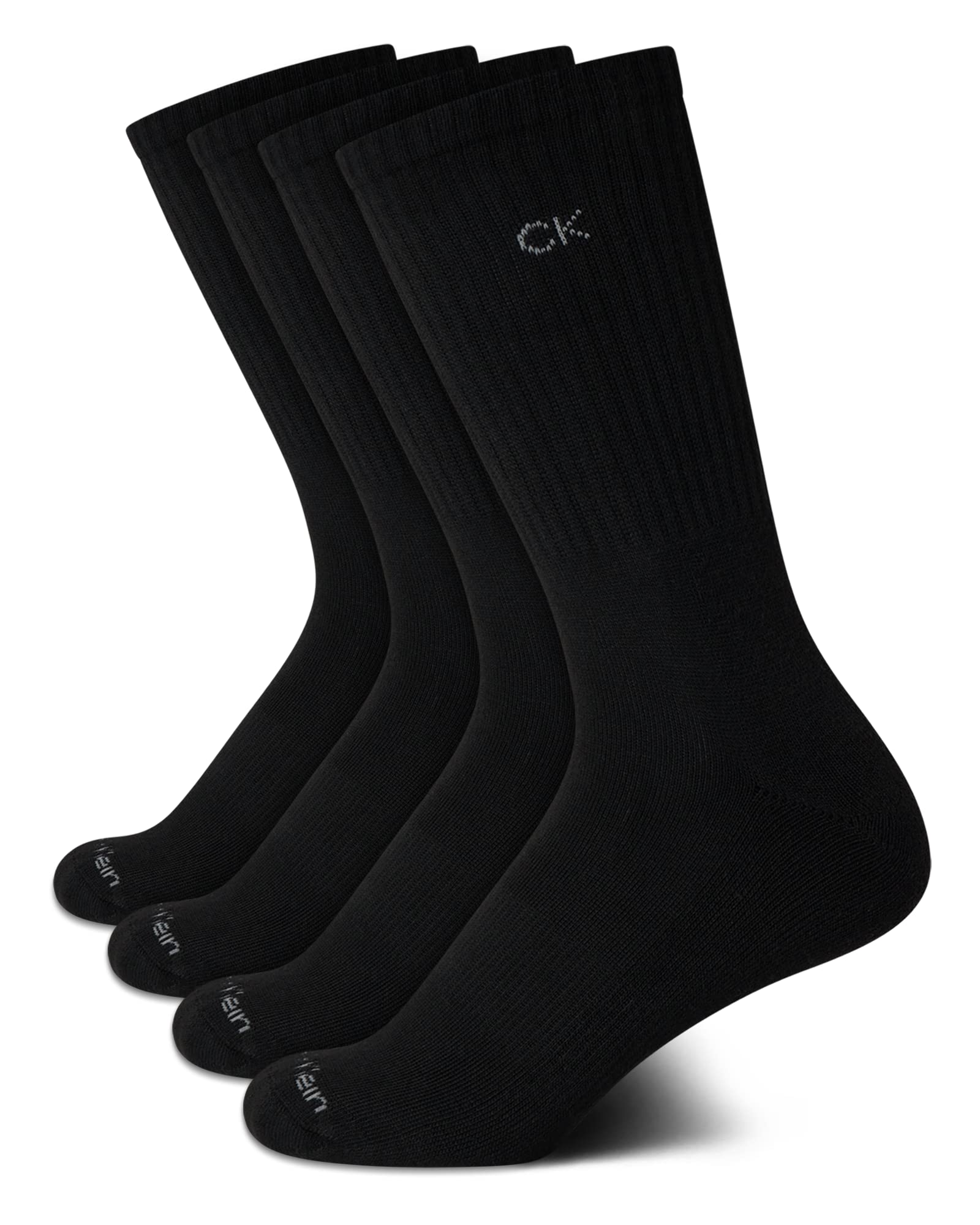 Calvin Klein Women's Socks - Cushion Athletic Crew Socks (4 Pack), Size 4-10, Black Assorted