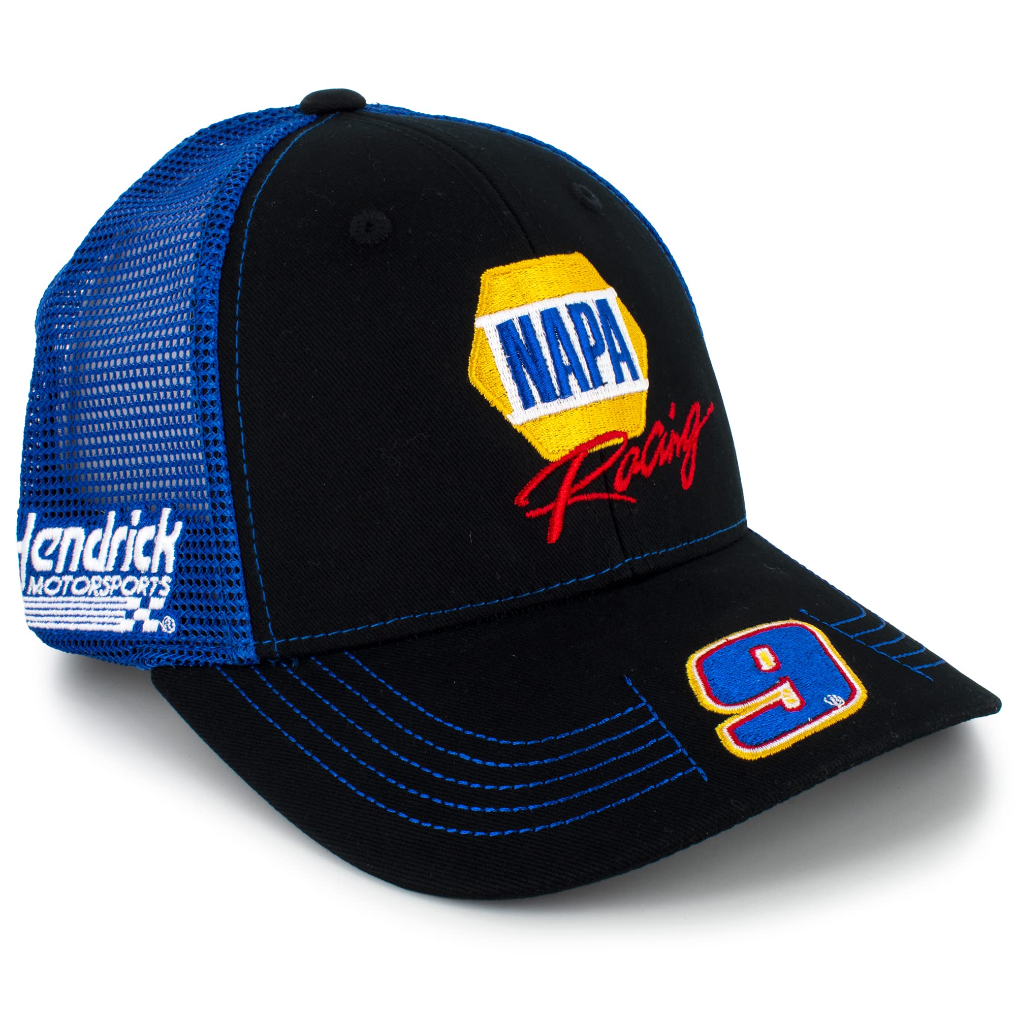 Checkered Flag Sports Chase Elliott Victory Lane NAPA Racing Team Mesh Hat Black/Blue