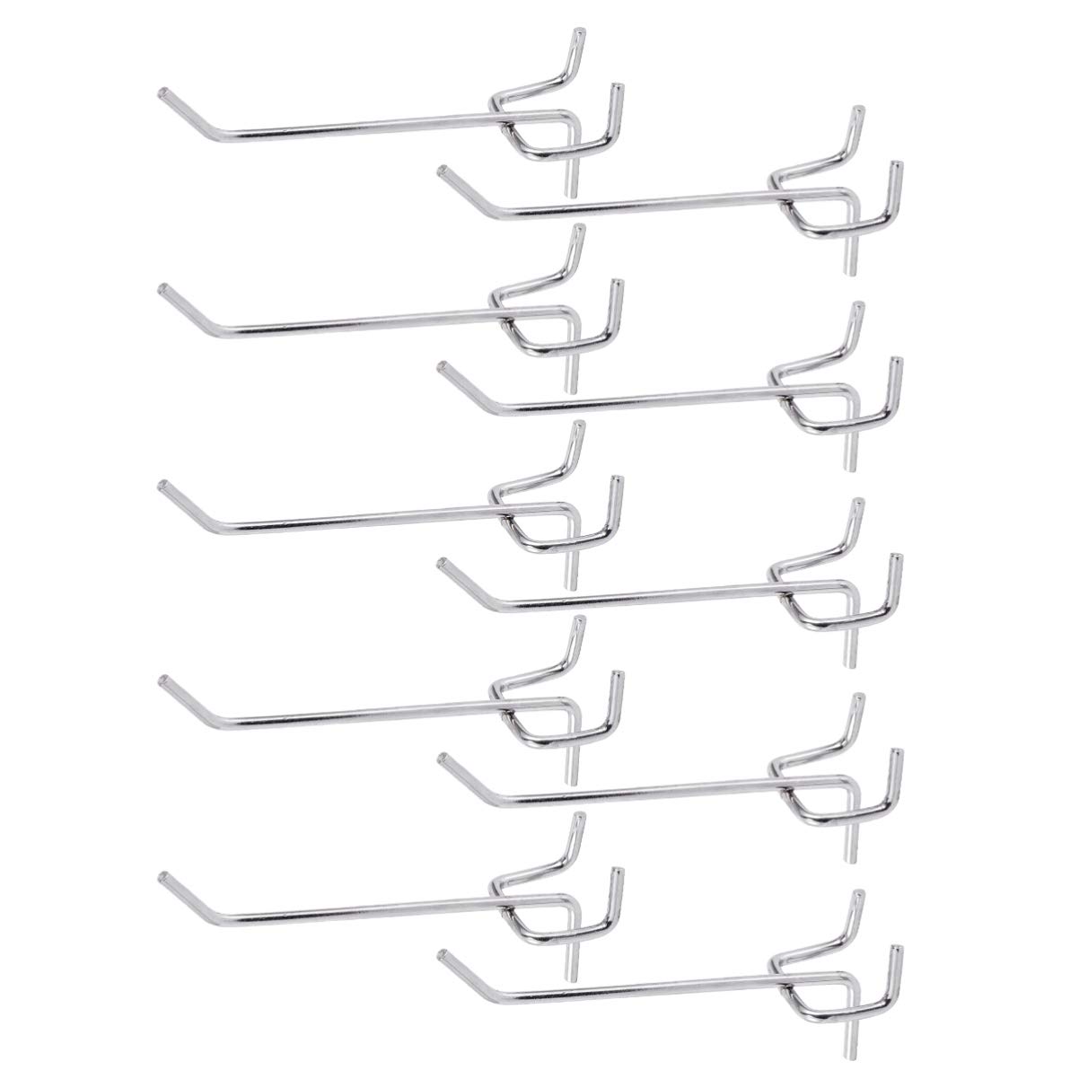 DOITOOL 50pcs Door Hangers Retail Hooks Metal s Hooks Peg Board Accesorries Craft Room Jewelry Storage Pegboard Organizer Kits Store Product Hook Stainless Perforated Plate Heavy