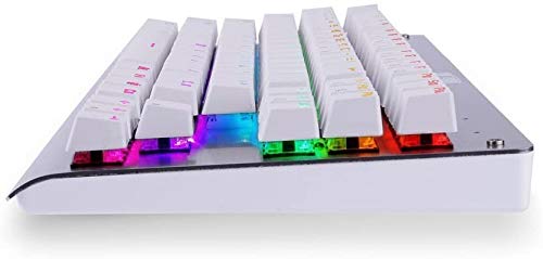 Chuangquan Z-77 Mechanical Wired Gaming Keyboard, Black Switch, Rainbow LED Backlit, Water Resistant, for Windows PC and Laptop