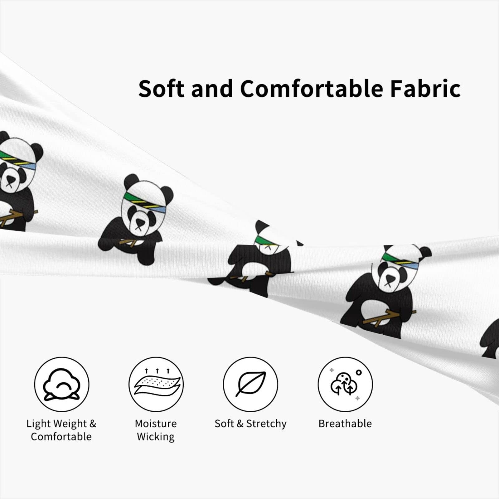 Camping Headband Ninja Panda Wood Sword Hairband Breathable Sweatbands