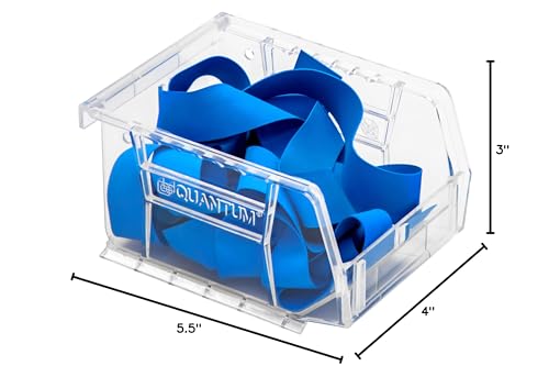 Hudson Exchange 5-1/2" x 4" x 3" Plastic Stackable Storage Bin and Hanging Container (Crystal Clear)