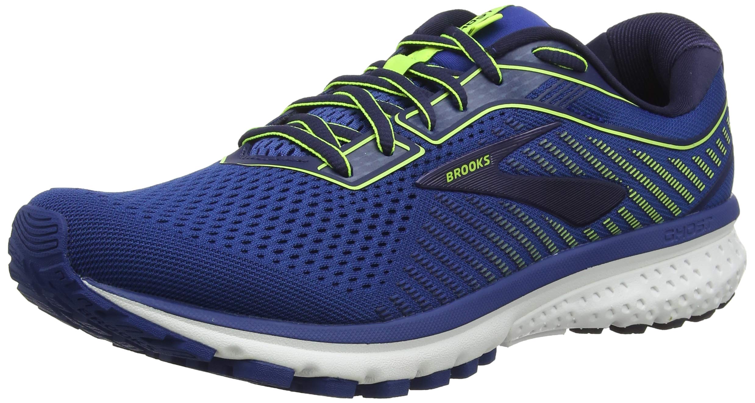 Brooks Mens Ghost 12 Running Shoe - Black/Pearl/Oyster - 2E - 12.0