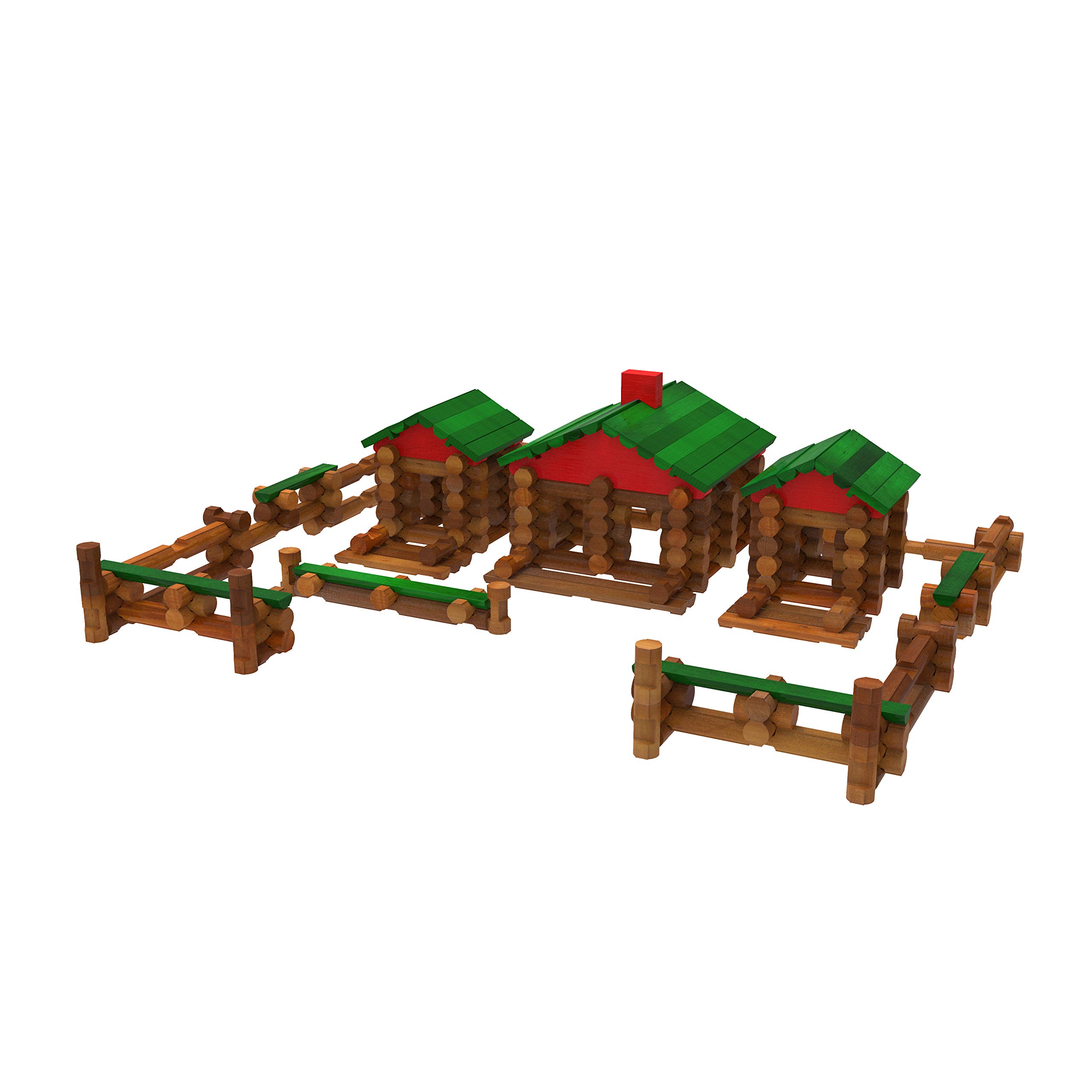 LINCOLN LOGS β Classic Farmhouse, 268 Pieces, Real Wood Logs - Ages 3+ - Best Retro Building Gift Set for Boys/Girls - Creative Construction Engineering - Preschool Education Toy