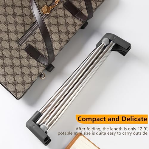 GIPOBUY Portable Clothes Rack Folding Travel Garment Rack, Foldable Collapsible Clothing Rack, Small Portable Hanging Drying Rack for Dance, Hotel, Travel, Camping, Vendors,RV, Black (Non-Heavy Duty)