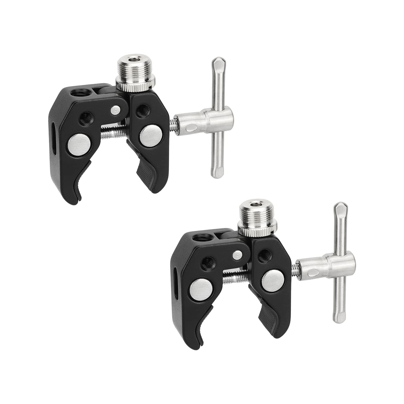 CAMVATE Super Crab Clamp with 5/8"-27 Thread Adapter for Microphones (2-Pack) - 3124