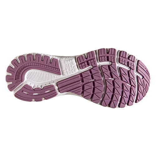Brooks Womens Adrenaline GTS 20 Running Shoe - Grey/White/Valerian - B - 8.5