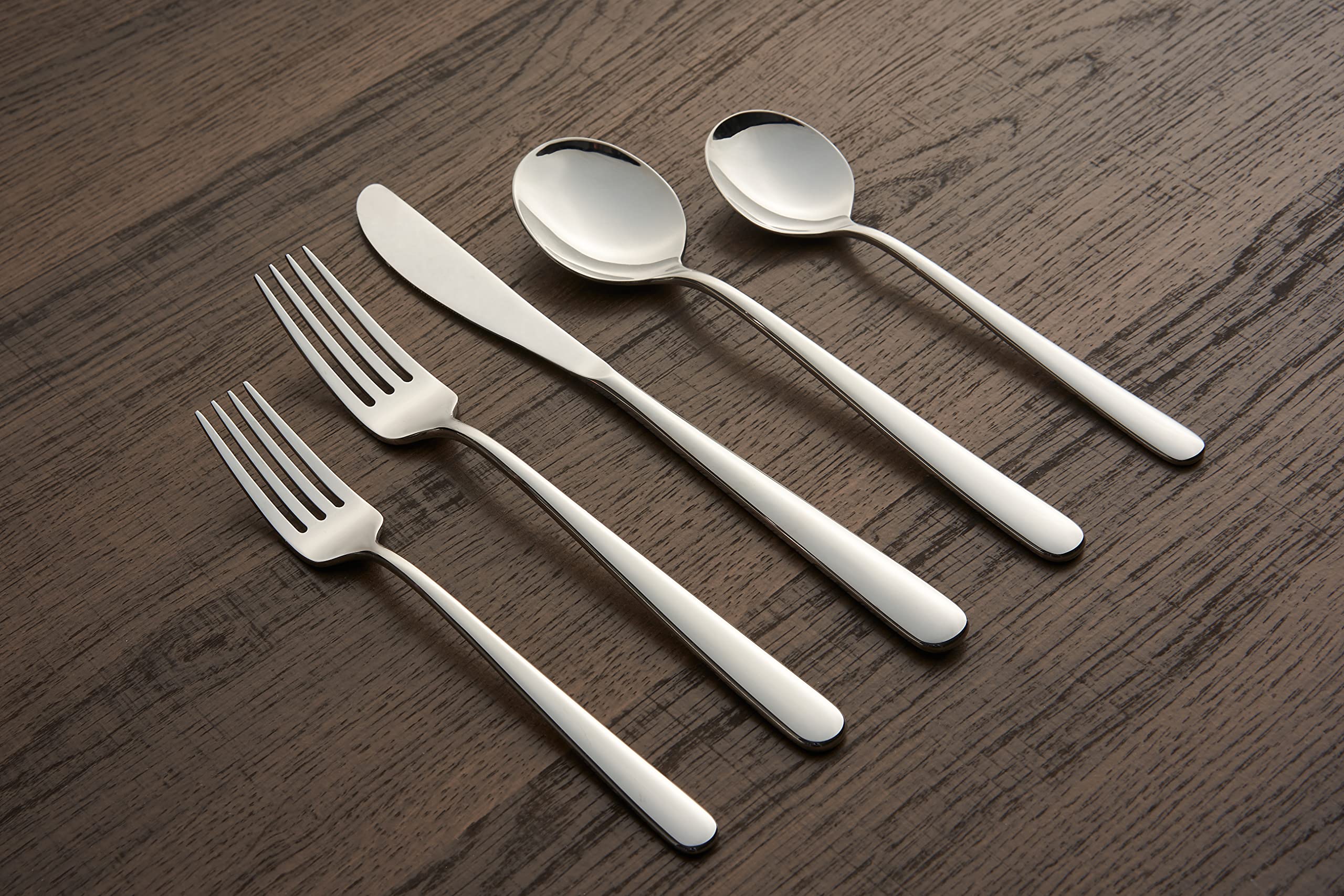 Cambridge Silversmiths Lorenn Mirror 20-Piece Flatware Set, Service for 4