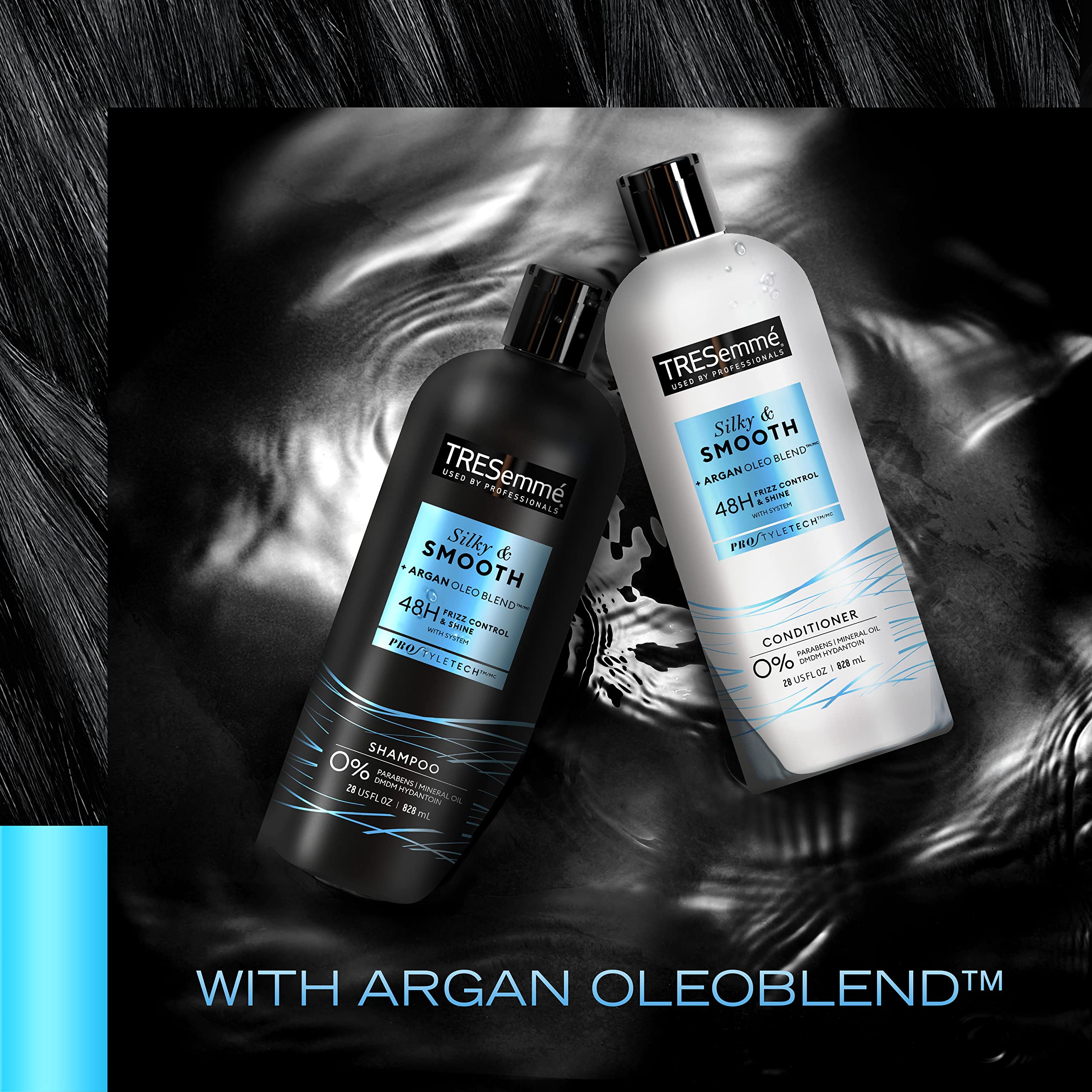 TRESemmé Silky & Smooth Anti-Frizz Conditioner for Frizzy Hair Formulated With Pro Style Technology 28 Fl oz