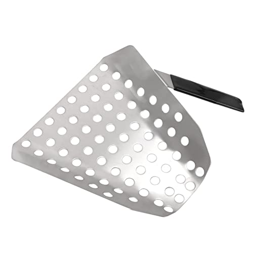 Popcorn Scoop Ergonomic Single Handle Stainless Steel Fries Scooper with Holes for Movie Theater Shop