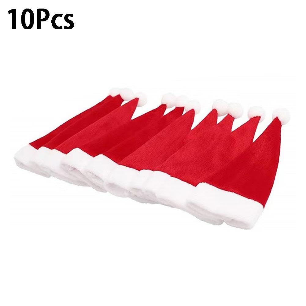 Christmas Santa Hats Silverware Holders,Xmas Party Dinner Table Dinnerware Decorations,Mini Santa Hats for Silverware Holders, Candy Covers, Wine Bottle Decor