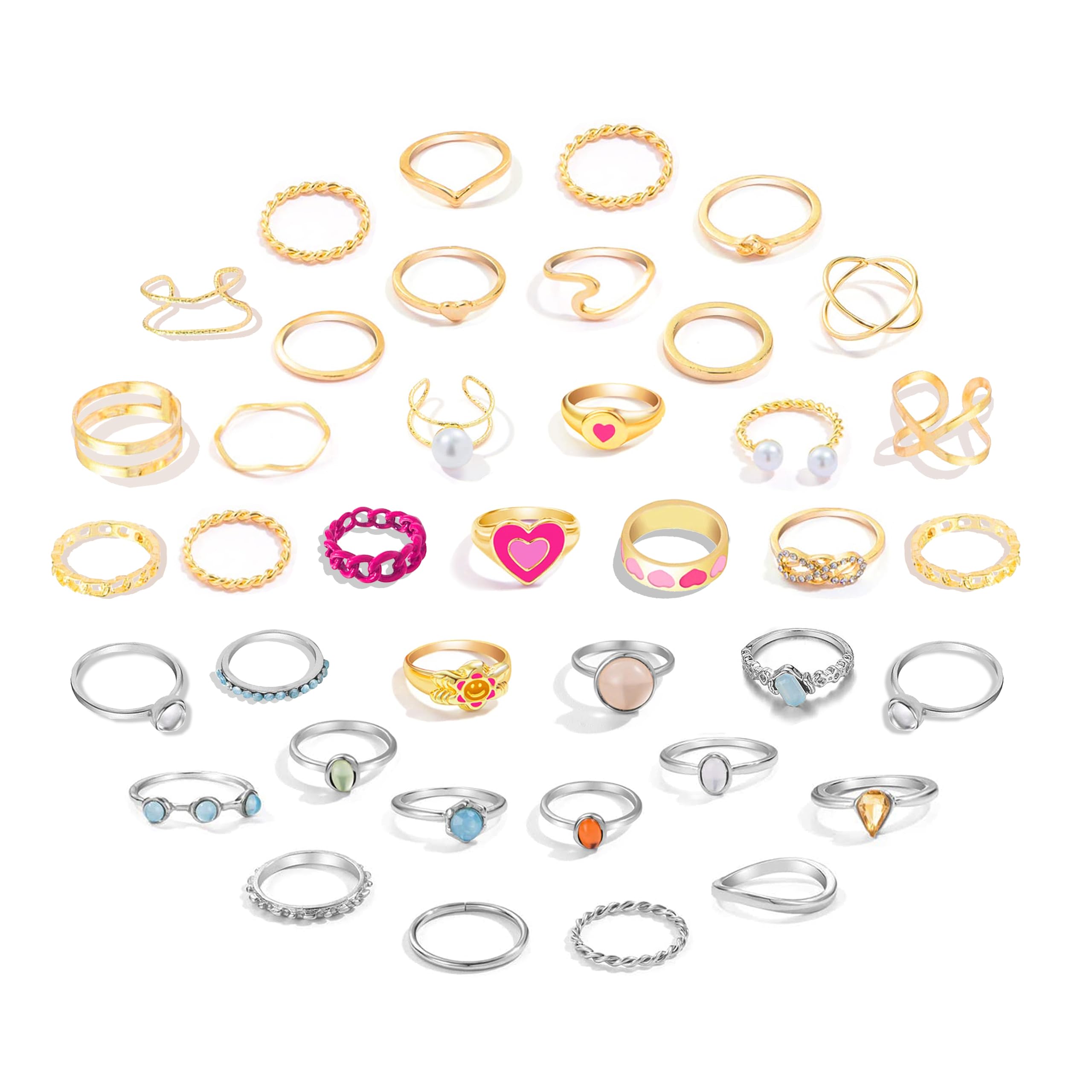 choice of all Boho Rings for Teen Girls Stackable Rings Vintage Kunckle Rings Cute Rings Set for Women Christmas Gifts for Teens