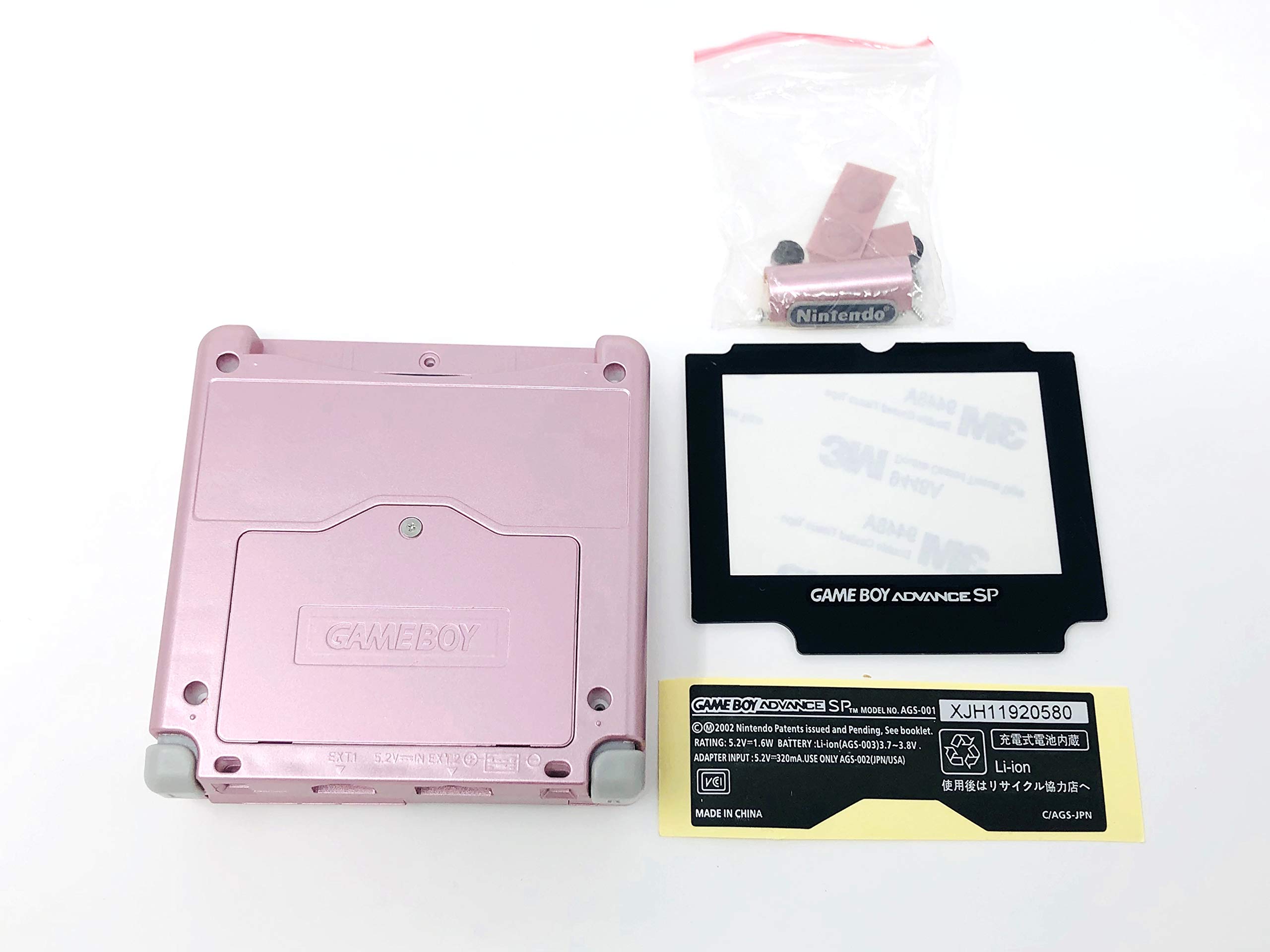 RGRS Replacement Pink Full Housing Shell Case Repair Parts Kit w/Lens & Screwdriver for Nintendo Gameboy Advance SP GBA SP Console… [video game] [video game]