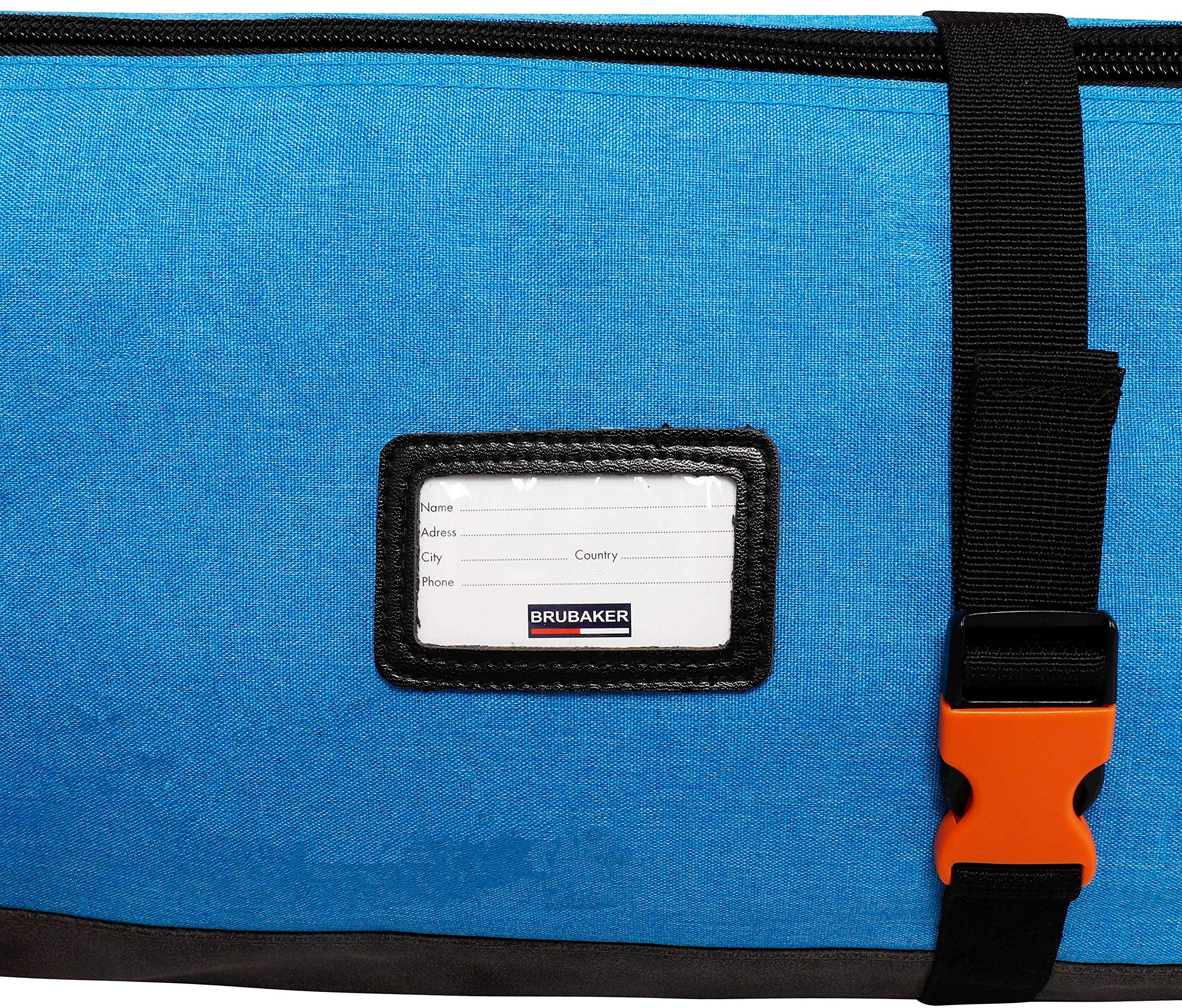 BRUBAKER Carver Performance Ski Bag for 1 Pair of Skis and Poles - Blue Black - 74 3/4 Inches / 190 Cm