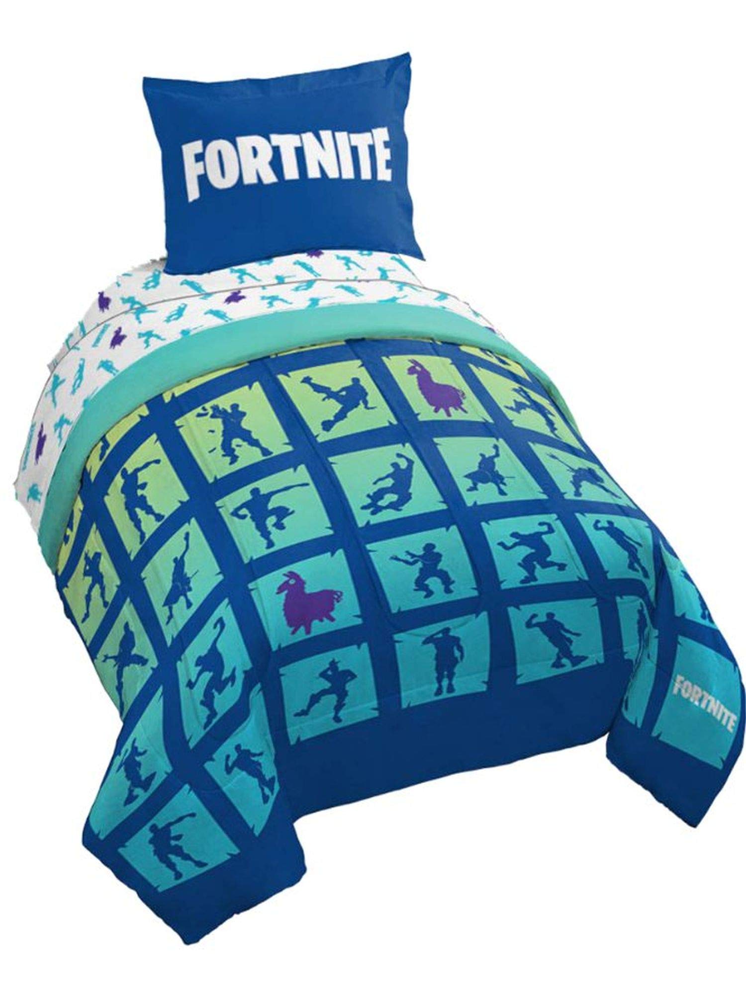 Jay Franco and Sons Fortnite Boogie Down Emote Twin / Full Comforter Set with Pillow Sham