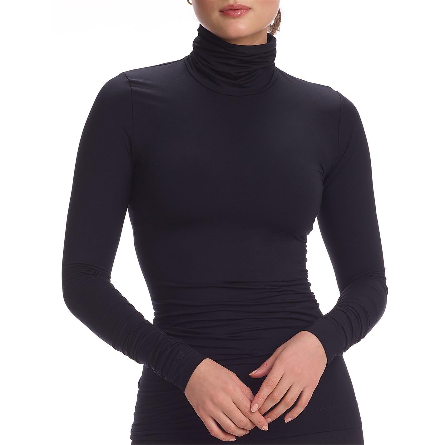 commando Butter Long Sleeve Turtleneck TS27 Black SM
