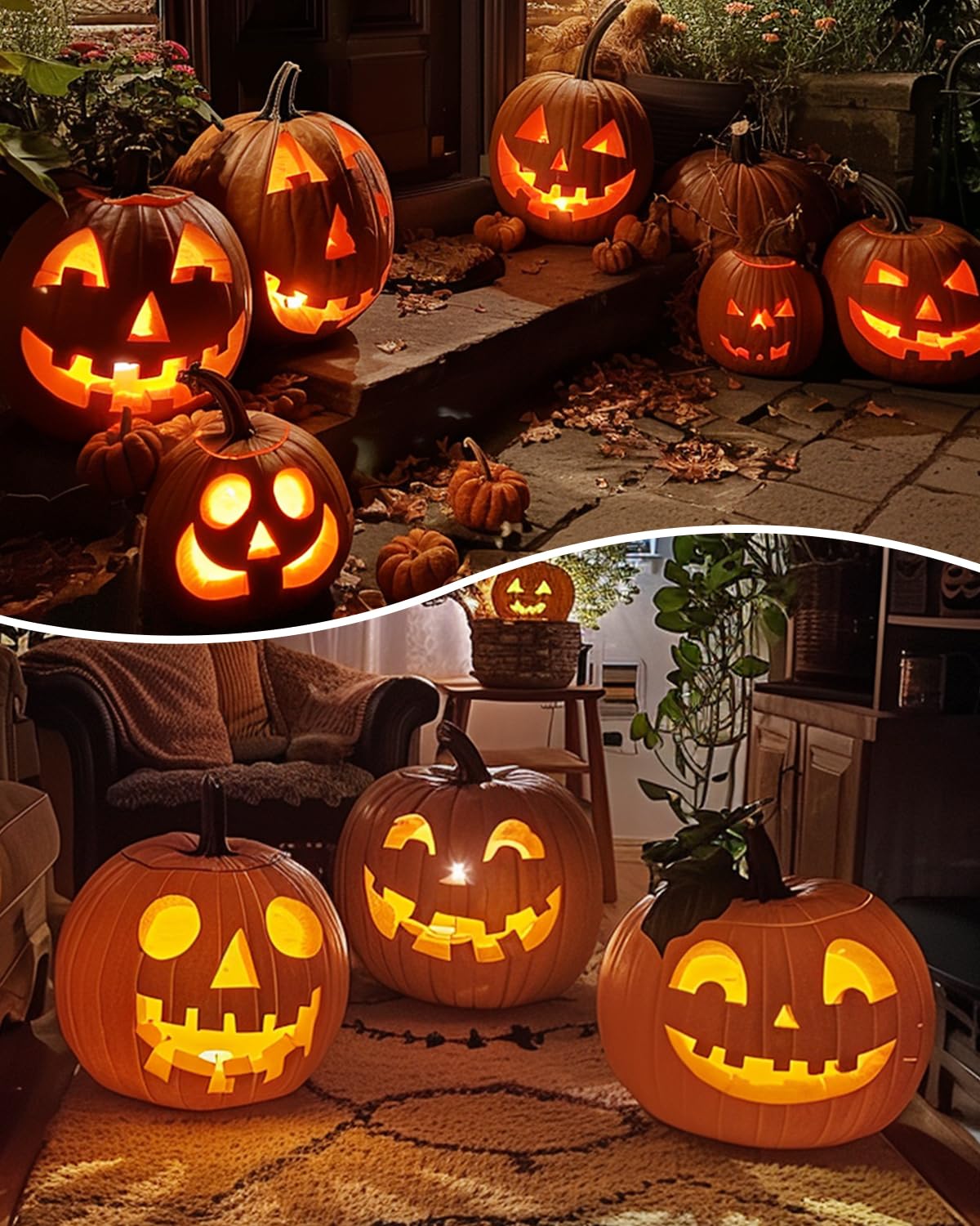 Luditek Halloween Pumpkin Carving Tools, Halloween Jack-O-Lanterns 11 Piece Professional Stainless Steel Pumpkin Carving Kit, Pumpkin Cutting Supplies Tools Kit for Adults Kids