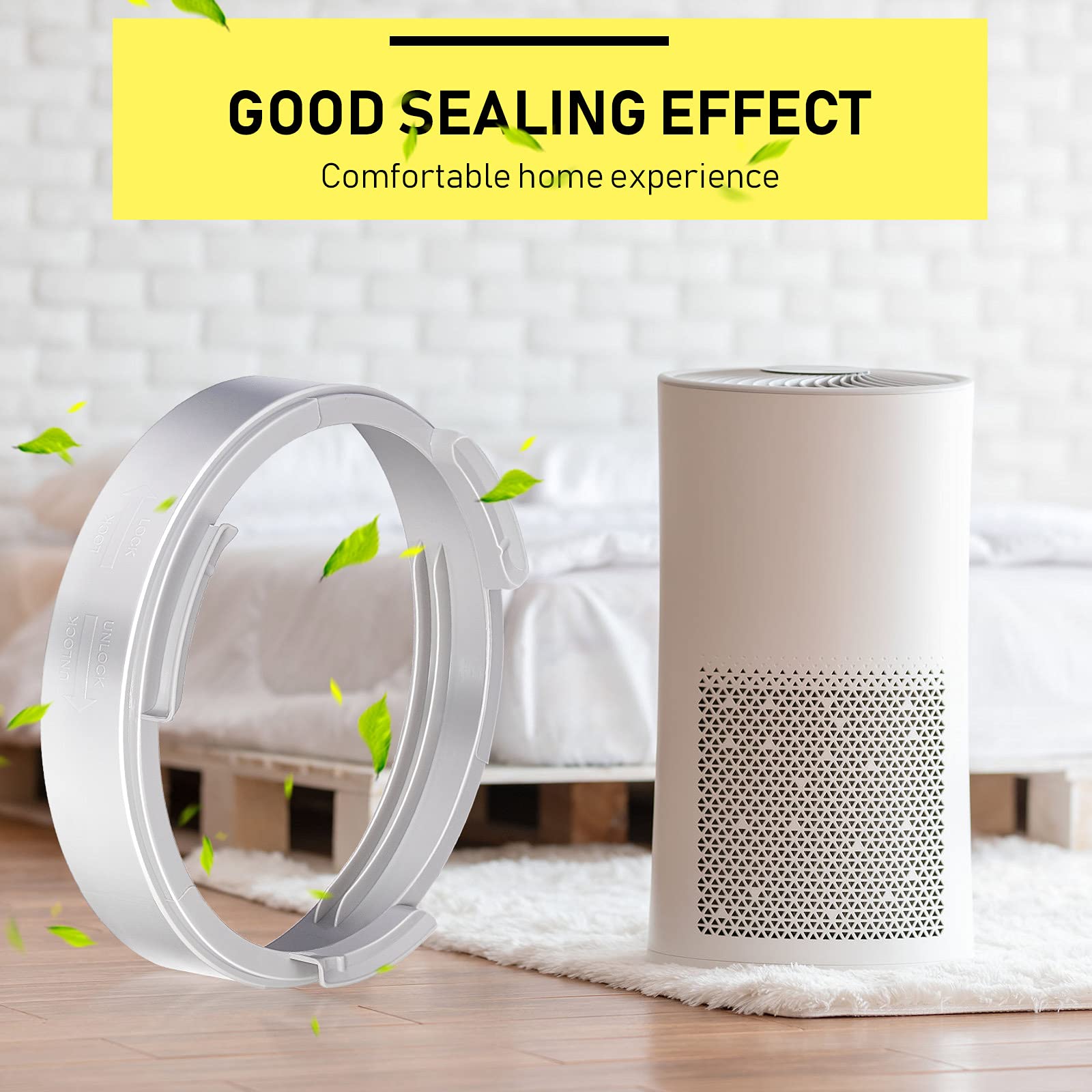 Riakrum 5.9 Inch Air Conditioner Exhaust Hose Coupler Exhaust Vent Hose Connector Tube Coupling Extender with Thread Hose Coupler Extension for Air Conditioning(1 Piece)