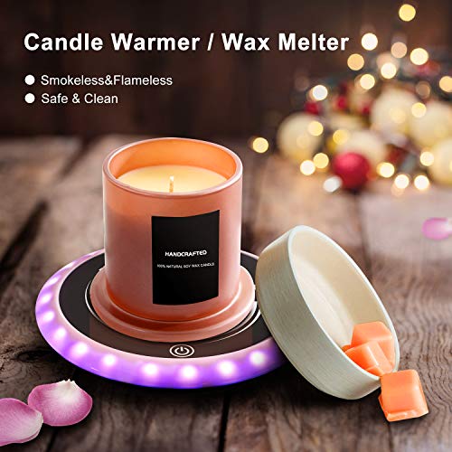 Coffee Mug Warmer Cup Warmer: Electric Canlde Warmer Plate Smart Mug Warmer for Desk Auto Shut Off Beverage Warmer Constant Temperature Home Office Use for Milk Tea Cocoa Hot Chocolate Water