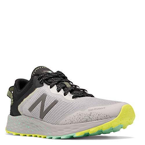 New Balance Women's Fresh Foam Arishi Trail V1 Running Shoe, Light Aluminum/Black/Neo Mint, 6.5 Wide