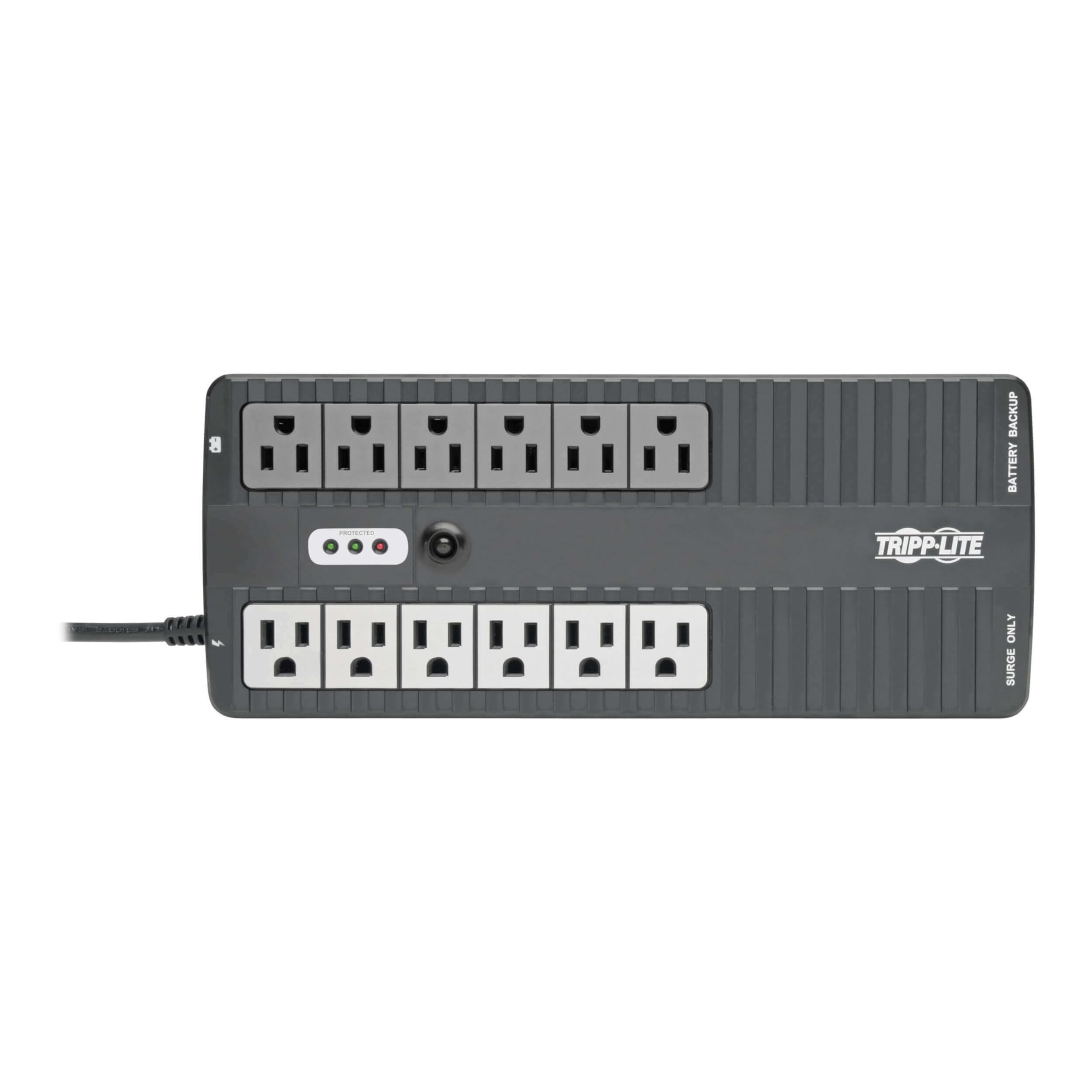 Tripp Lite 750VA UPS Battery Backup Uninterruptible Power Supply Surge Protector, 12 Outlets, Dataline Protection, USB Monitoring, Home & Office, 3-Year Warranty & $100,000 Insurance (INTERNET750U)