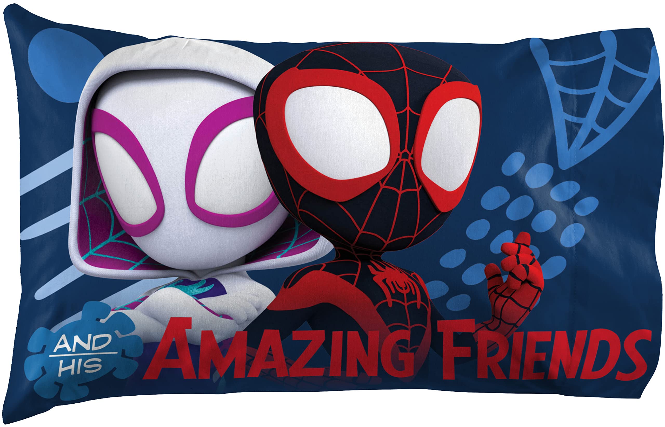 Jay Franco Marvel Spidey and His Amazing Friends Team Spidey Full Size Sheet Set - 4 Piece Set Super Soft and Cozy Kid’s Bedding - Fade Resistant Microfiber Sheets (Official Marvel Product)